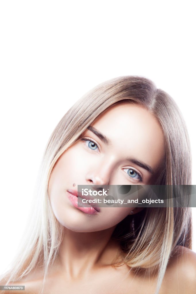 Beautiful Fashion Model Girl With Clean Fresh Perfect Skin Blonde Hair