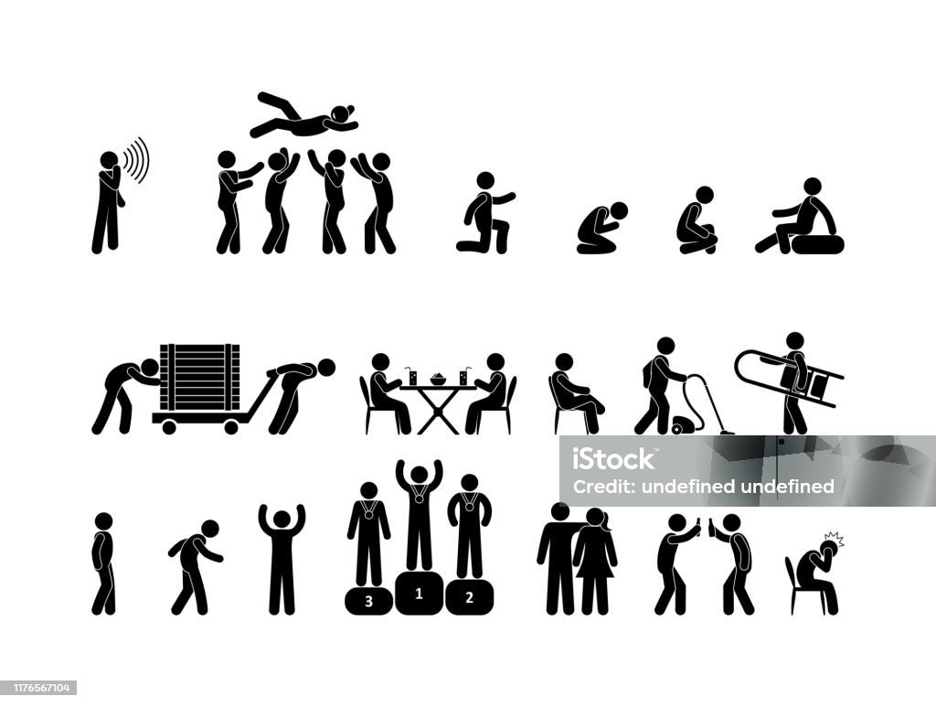 Icône Des Personnes Dans Diverses Situations Les Gens Samusent ... Icône Des Personnes Dans Diverses Situations Les Gens Samusent ...