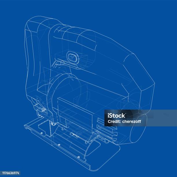 Outline Jig Saw Vector Stock Illustration Download Image Now Blade Computer Graphic