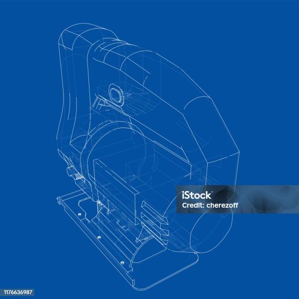 Outline Jig Saw Vector Stock Illustration Download Image Now Blade Computer Graphic