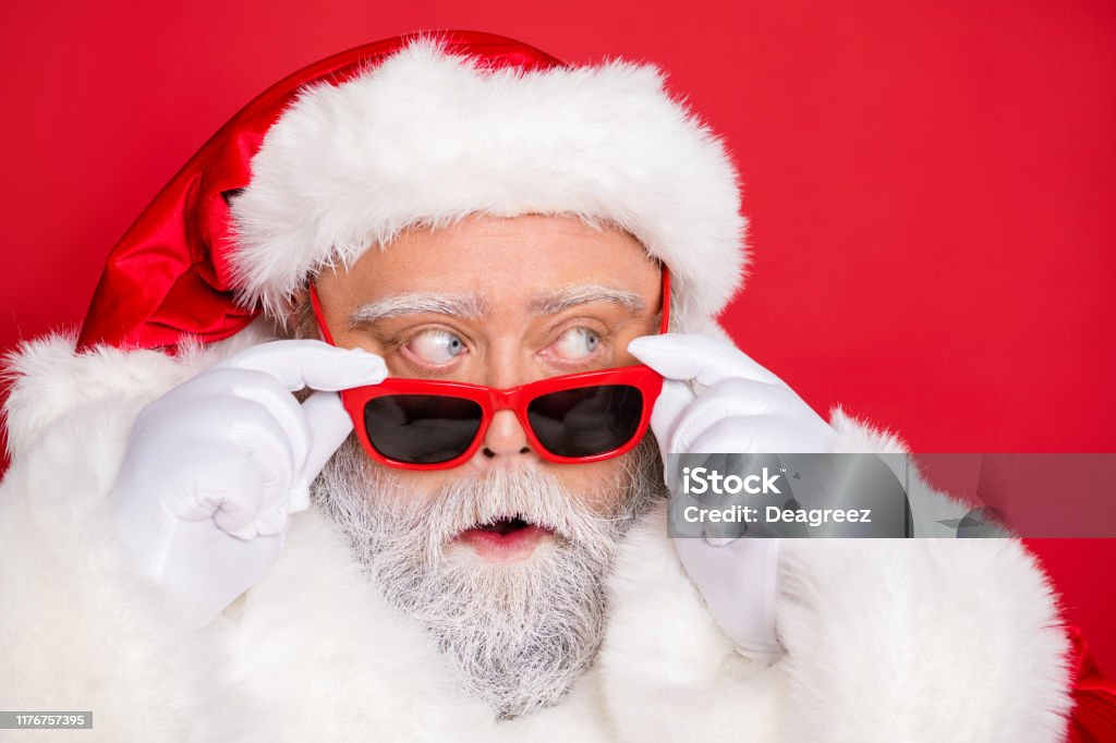 Closeup Portrait Of Nice Attractive Stunned Grayhaired Bearded Man