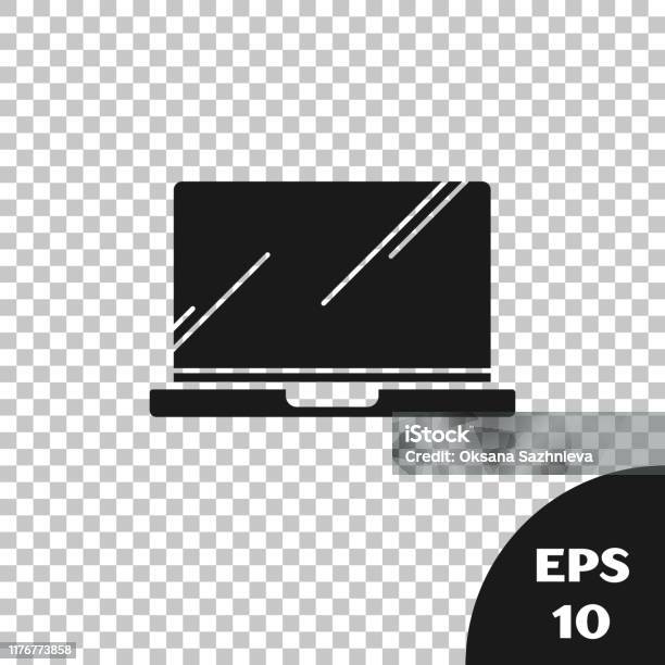 Ikon Laptop Hitam Terisolasi Pada Latar Belakang Transparan Buku ... Ikon Laptop Hitam Terisolasi Pada Latar Belakang Transparan Buku ...