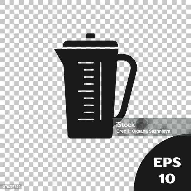 Tasse De Mesure Noire Pour Mesurer Licône Sèche Et Liquide Daliment