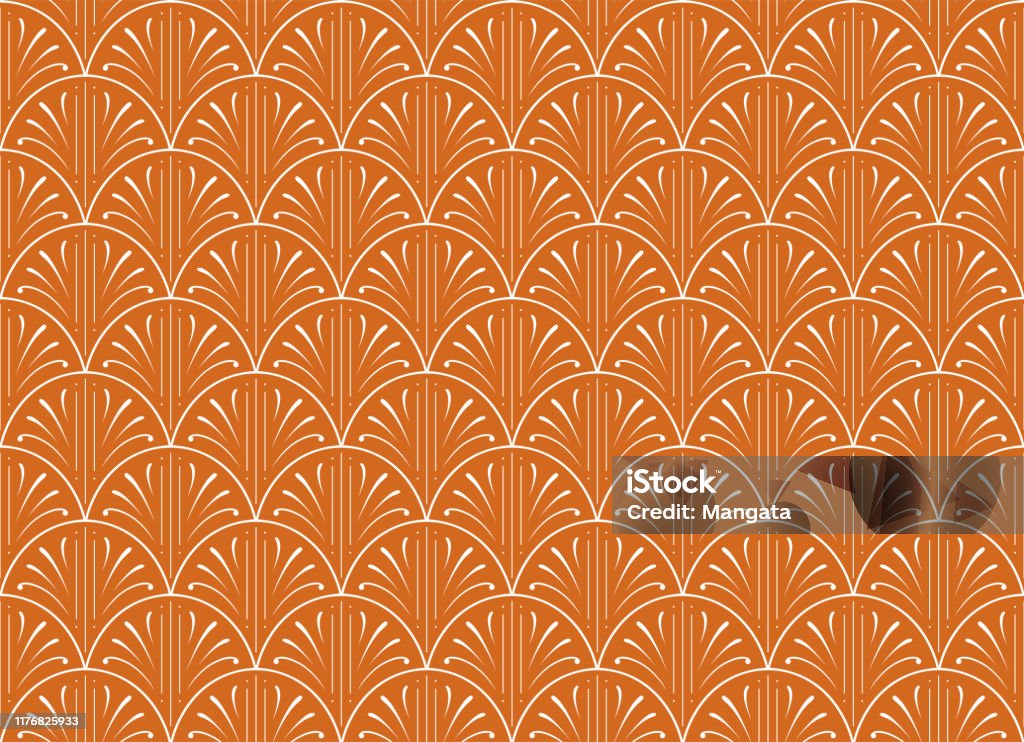 Elegant Art Nouveau Seamless Pattern Abstract Minimalist Background