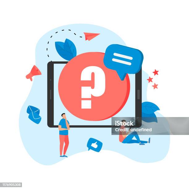 Tanya Jawab Pertanyaan Konsep Desain Modern Datar Pada Tablet Ilustrasi ... Tanya Jawab Pertanyaan Konsep Desain Modern Datar Pada Tablet Ilustrasi ...