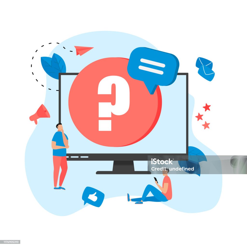 Tanya Jawab Pertanyaan Konsep Desain Modern Datar Di Desktop Ilustrasi ... Tanya Jawab Pertanyaan Konsep Desain Modern Datar Di Desktop Ilustrasi ...