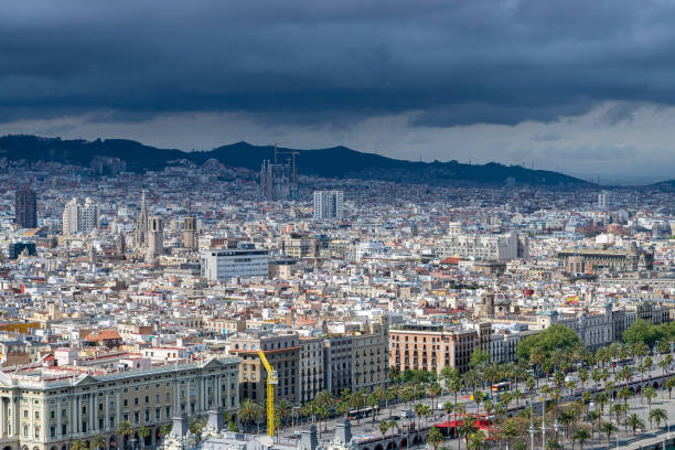 Free Stock Photo of Panoramic view of a dense Spanish cityscape ...