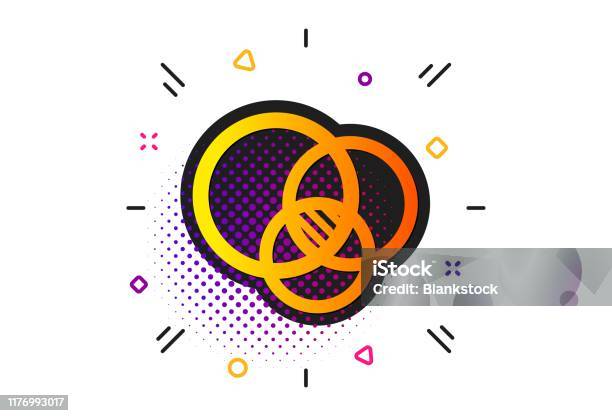 Icône De Diagramme Deuler Les Cercles Eulériens Signent Vecteur