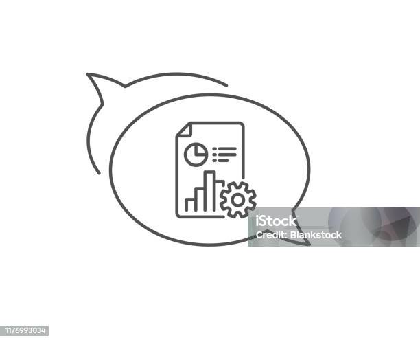 Report Line Icon Column Graph Pie Chart Sign Vector Stock Illustration Download Image Now Istock