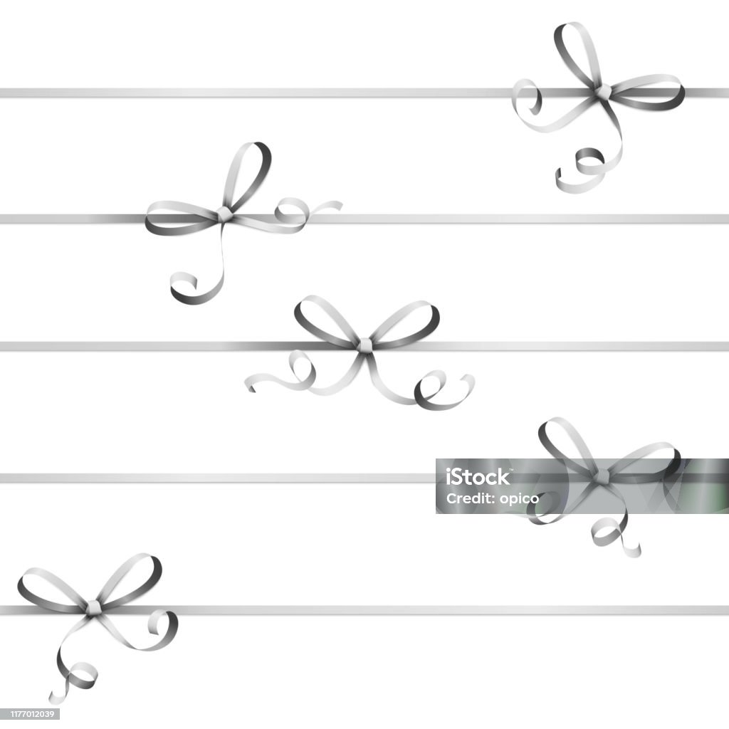 Silver Colored Ribbon Bow Stock Illustration - Download Image Now ... Silver Colored Ribbon Bow Stock Illustration - Download Image Now ...