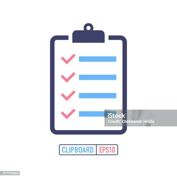 Clipboard Avec Icône De Liste De Contrôle Clipboard Avec Icône De Liste