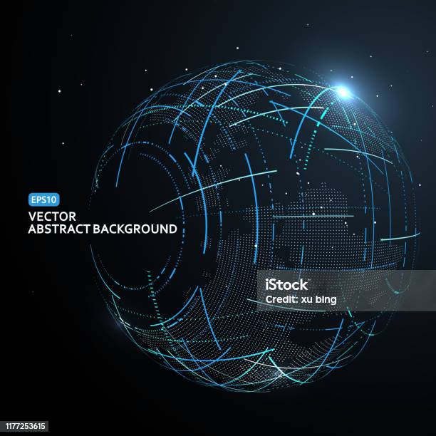 Konsep Bumi Digital 3d Big Data Internet Dan Blockchain Konsep