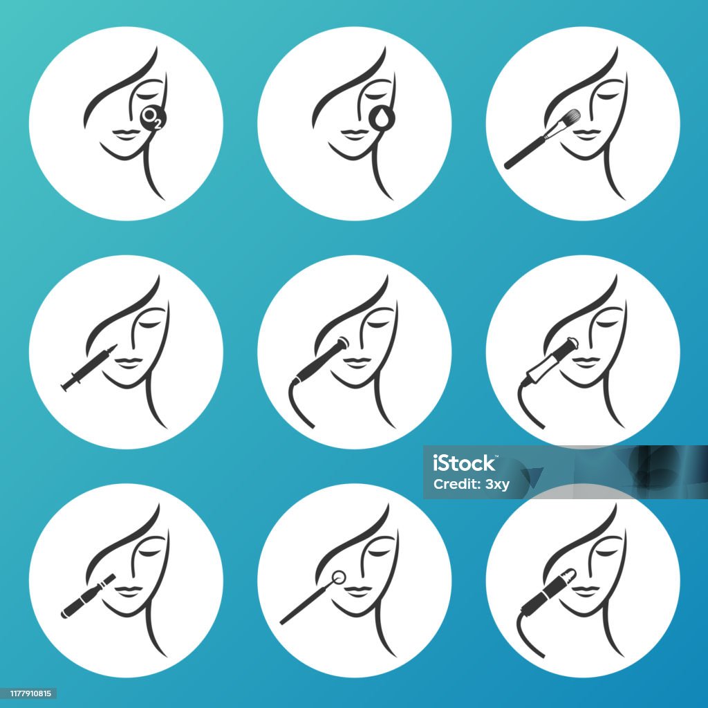 Facial Skin Care Icons Stock Illustration Download Image Now Beauty