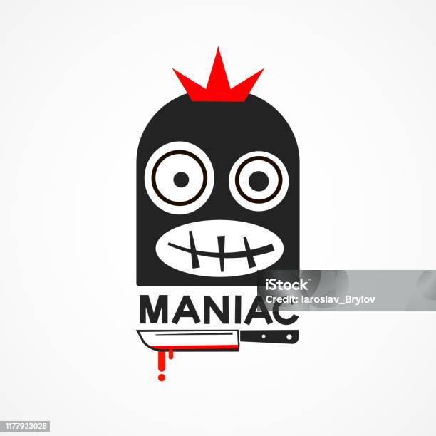 Maniac Man With A Knife Thief Criminal Person Vector Icon Stock ... Maniac Man With A Knife Thief Criminal Person Vector Icon Stock ...