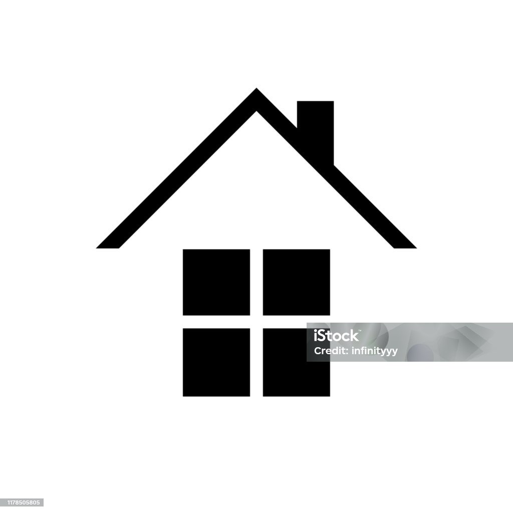 Ikon Rumah Vector Simbol Logo Datar Sederhana Ilustrasi Stok Unduh