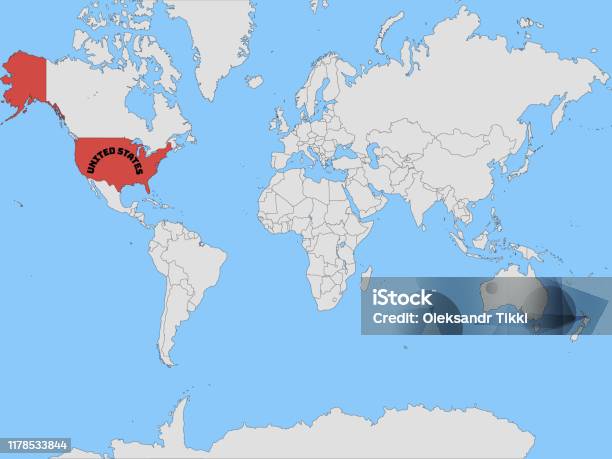 Étatsunis Damérique Silhouette Sur La Carte Du Monde Mondial Avec Tous