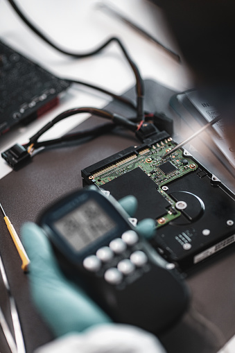 Forensics Police Expert Examining Evidence Stock Photo - Download Image ... Forensics Police Expert Examining Evidence Stock Photo - Download Image ...