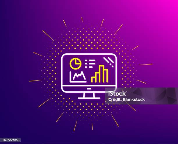 Icône De Ligne Graphique Analytique Signe De Diagramme De Colonne