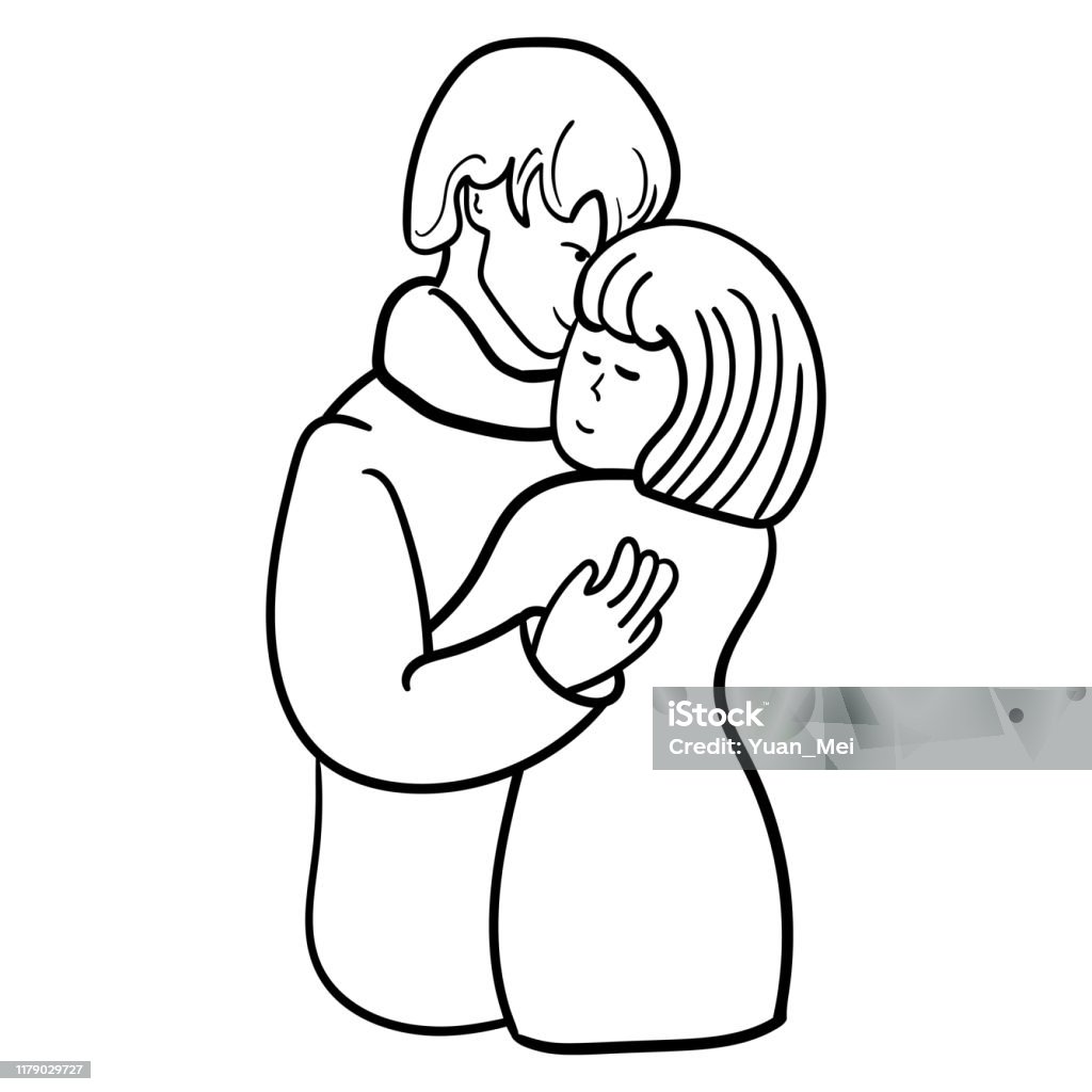 Un Câlin Dun Homme Et Dune Femme Dune Fille Et Dun Mec Page De