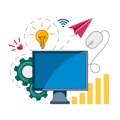 Infographics Technology Vector Graphics Internet Computer Modern