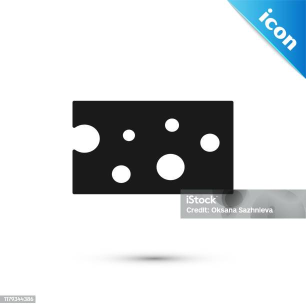 Icône De Fromage Noir Disolement Sur Le Fond Blanc Illustration De