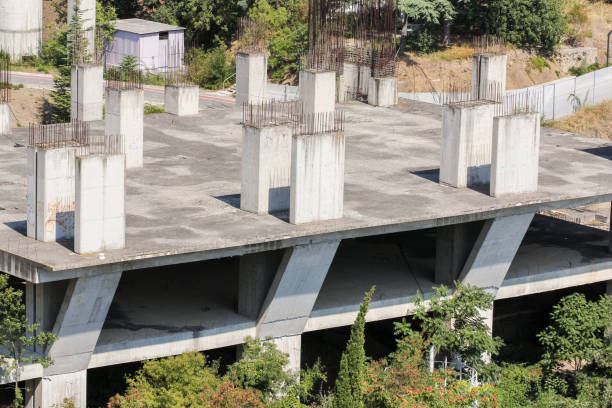 Free Stock Photo of Minimalist concrete building with balconies and ...