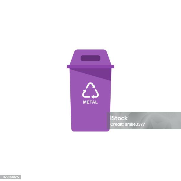 Vetores De Recicl O Símbolo O Violeta Recicl O Metal Do Ícone Do