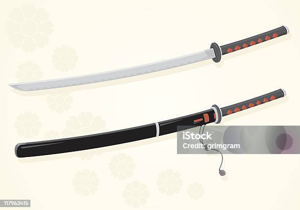 Katana Sword向量圖形及更多日本刀圖片 日本刀 刀刃 剪裁圖 Istock