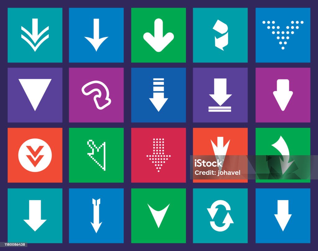 Arrow Icon Set Vector Design Stock Illustration Download Image Now