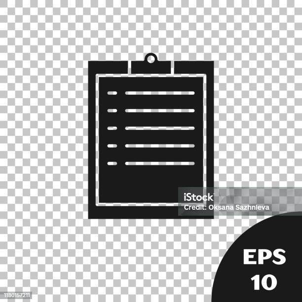 Clipboard Noir Avec Icône De Liste De Contrôle Isolé Sur Fond