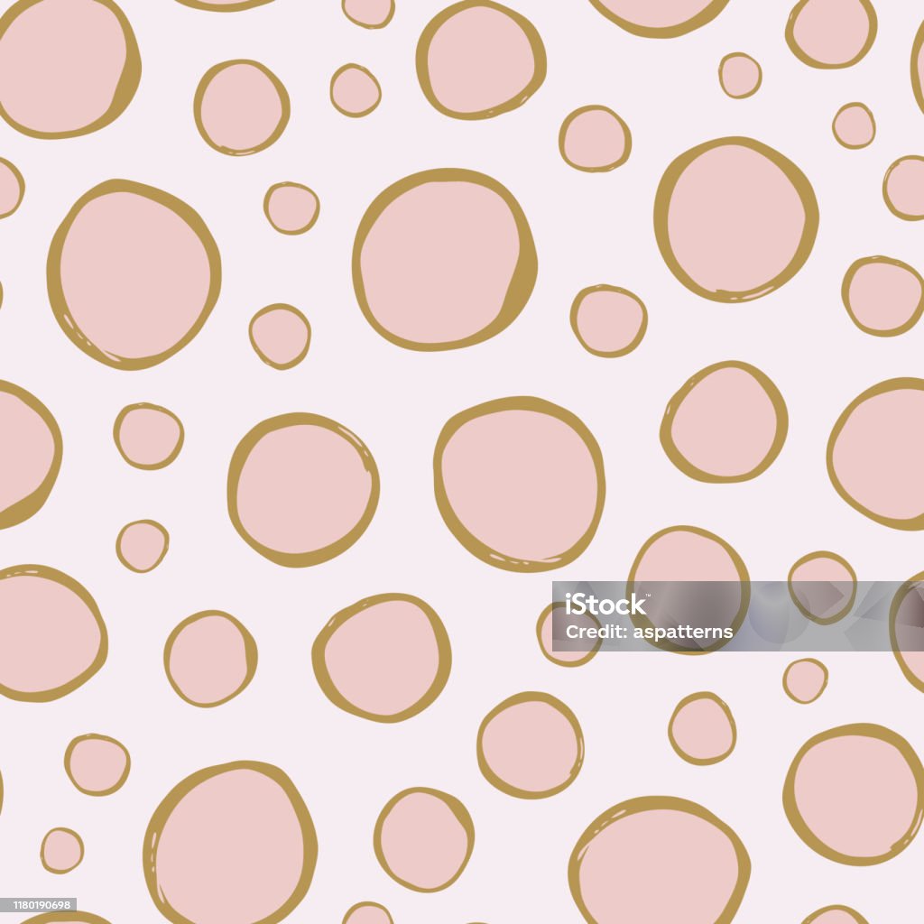 Colorful Irregular Polka Dots Circles Vector Seamless Pattern Trendy
