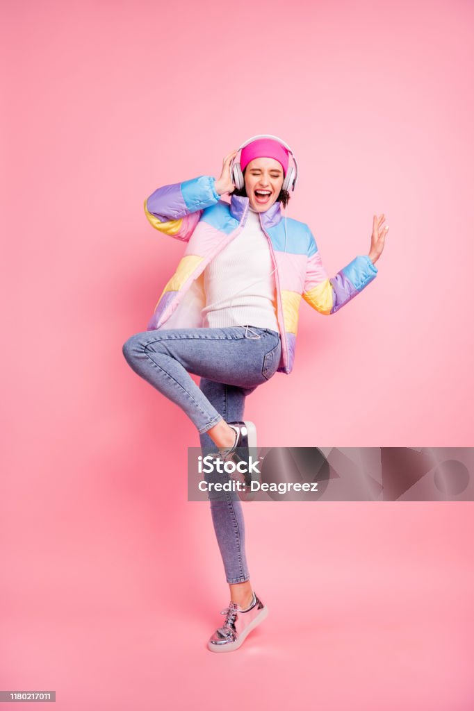 Vertical Full Length Body Size View Of Her She Nice Attractive Cheerful