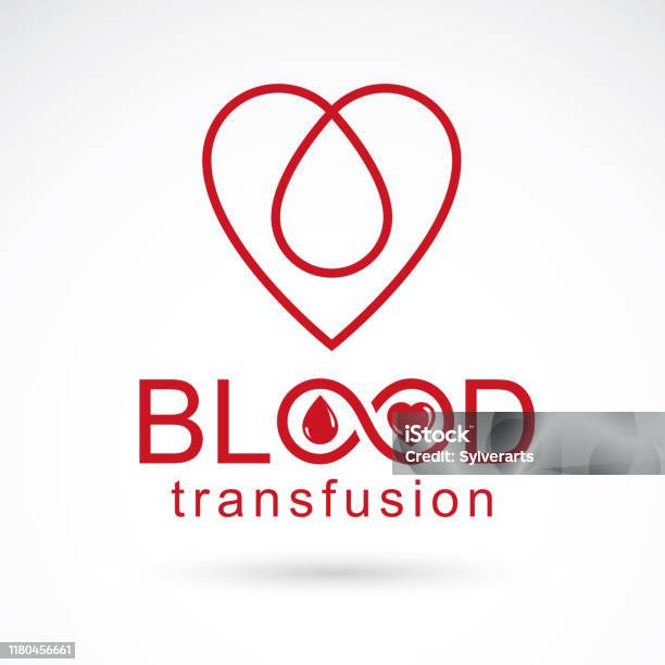 Inscription De Transfusion De Sang Isolée Sur Le Blanc Et Faite