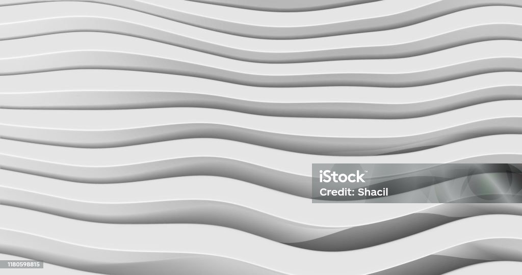 Latar Belakang Gelombang Putih Desain Eksterior Minimal Abstrak Konsep