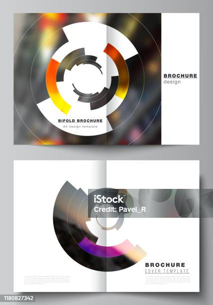 Tata Letak Vektor Dari Dua Templat Desain Mockup Sampul Modern Format