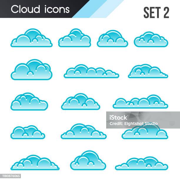 Un Ensemble De Nuages Dans Le Modèle De Dessin Animé Disolement Sur Un