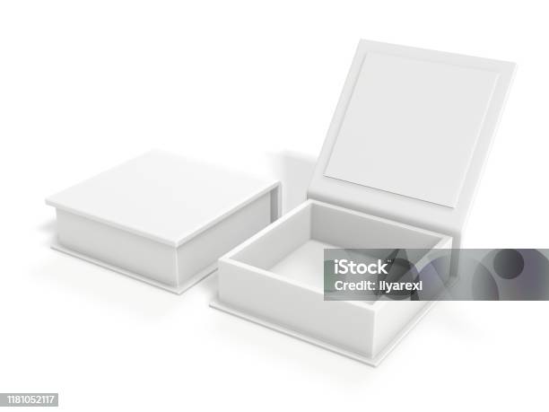 Kotak Kardus Kosong Putih Diisolasi Di Latar Belakang Putih Mock Up