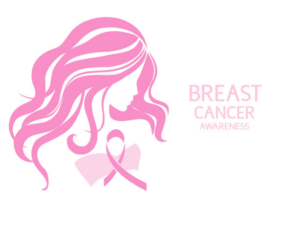 420 Pink Cancer Ribbon Silhouettes Illustrations Royalty Free Vector