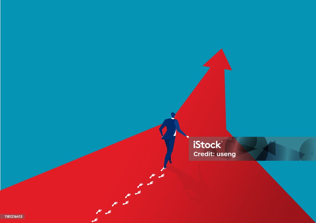 Businessman Walking Forward Success Vector Stock Illustration ... Businessman Walking Forward Success Vector Stock Illustration ...