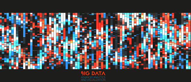 Visualisasi Warnawarni Big Data Infografis Futuristik Desain Estetika
