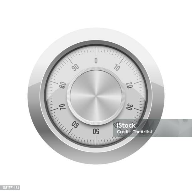 Veilige Combinatie Lock Vector Ontwerp Illustratie Geïsoleerd Op Witte