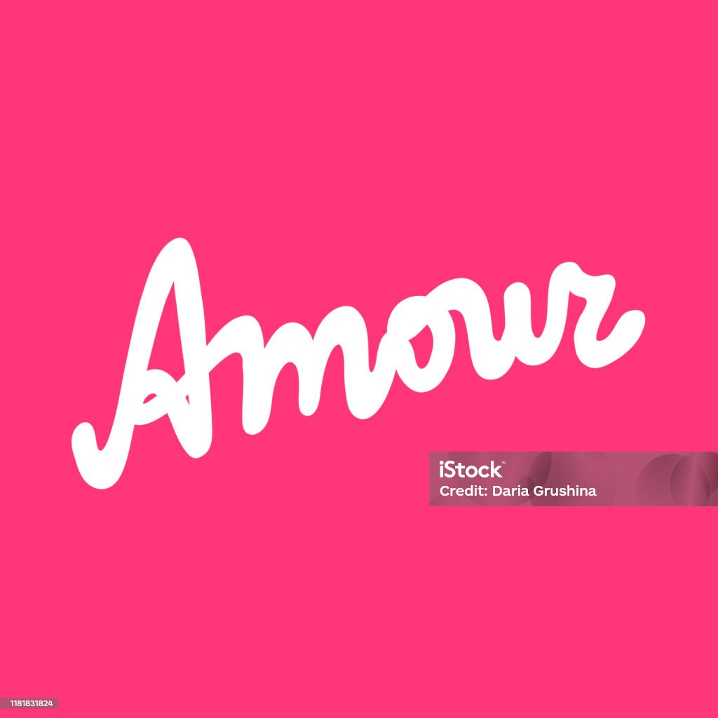 Amour Stiker Untuk Konten Media Sosial Desain Ilustrasi Yang Digambar