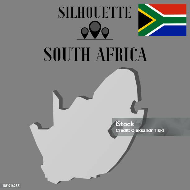 Lafrique Du Sud Décrit La Carte Du Monde Lillustration De Vecteur De
