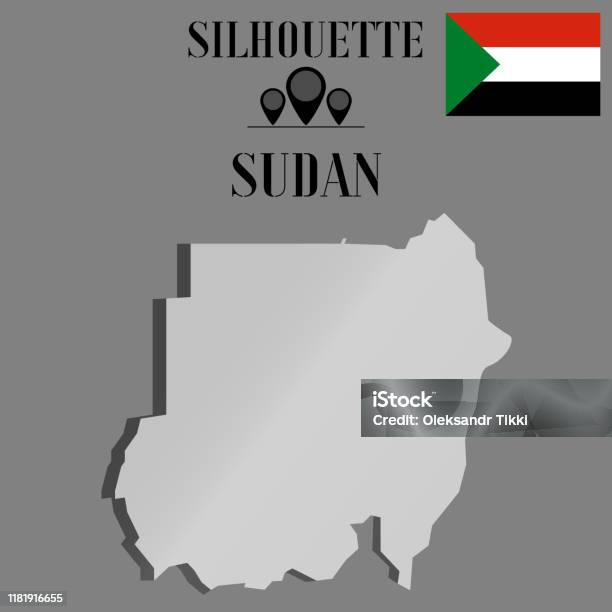 Le Soudan Africain Décrit La Carte Du Monde Lillustration De Vecteur De