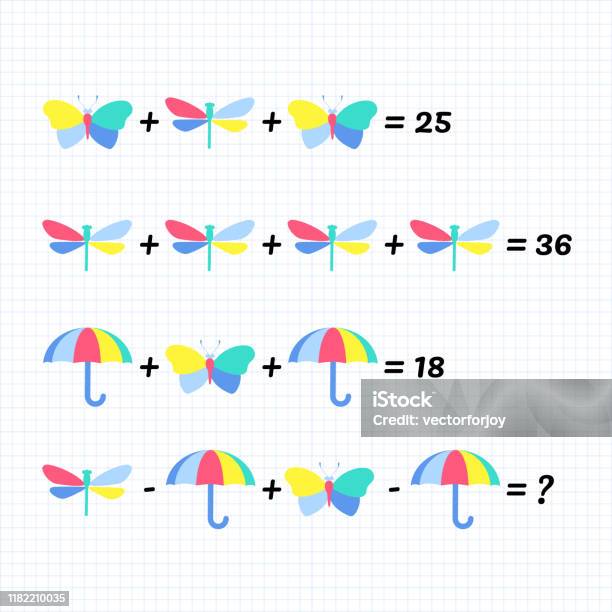 Puzzle De Soustraction Daddition Mathématique Avec Le Papillon La
