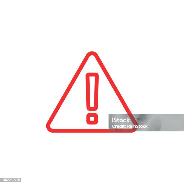 Licône Dattention Symbole De Danger Illustration Plate De Vecteur Signe
