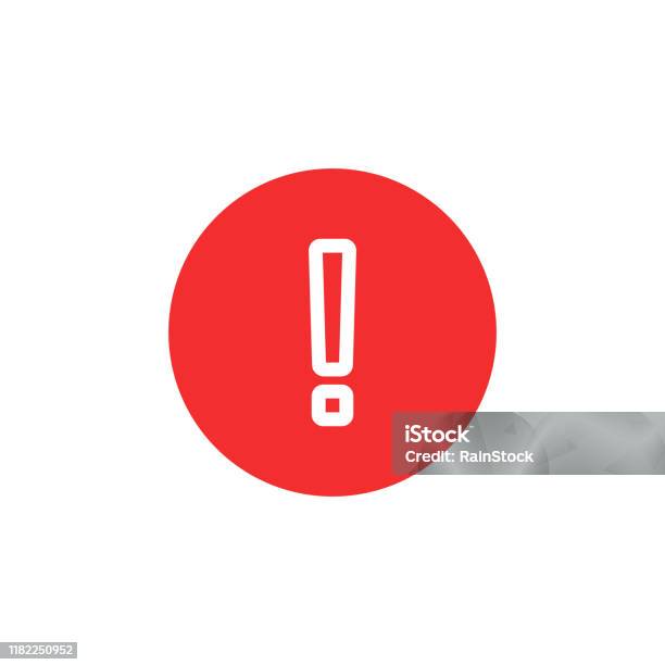 Licône Dattention Symbole De Danger Illustration Plate De Vecteur Signe