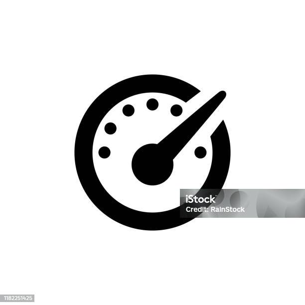 Le Tachymètre Le Compteur De Vitesse Et Licône Indicateur Symbole De
