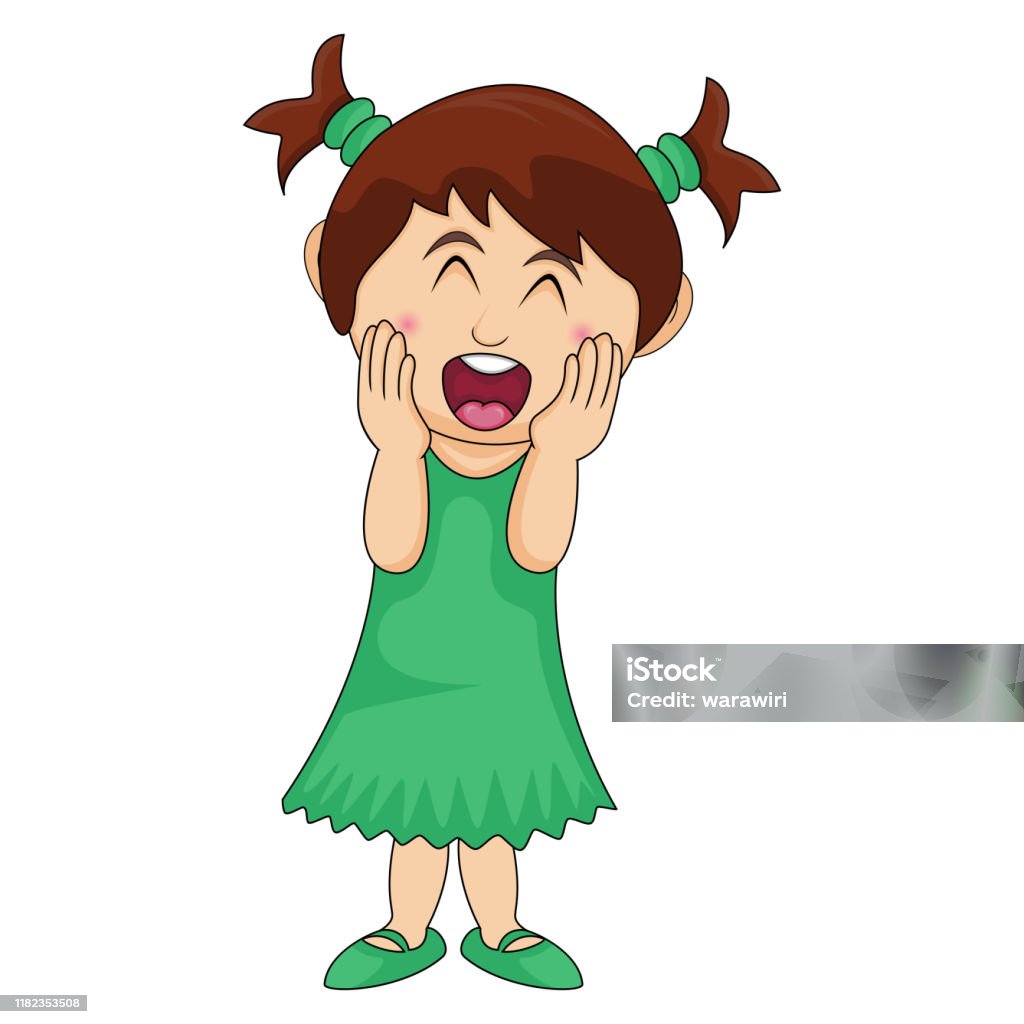 Cantik Gadis Memerah Malumalu Kartun Vektor Ilustrasi Ilustrasi Stok Unduh Gambar Sekarang