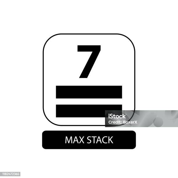 Signe De Pile Maximum Symbole Plat Demballage Icône De Boîte De Boîte